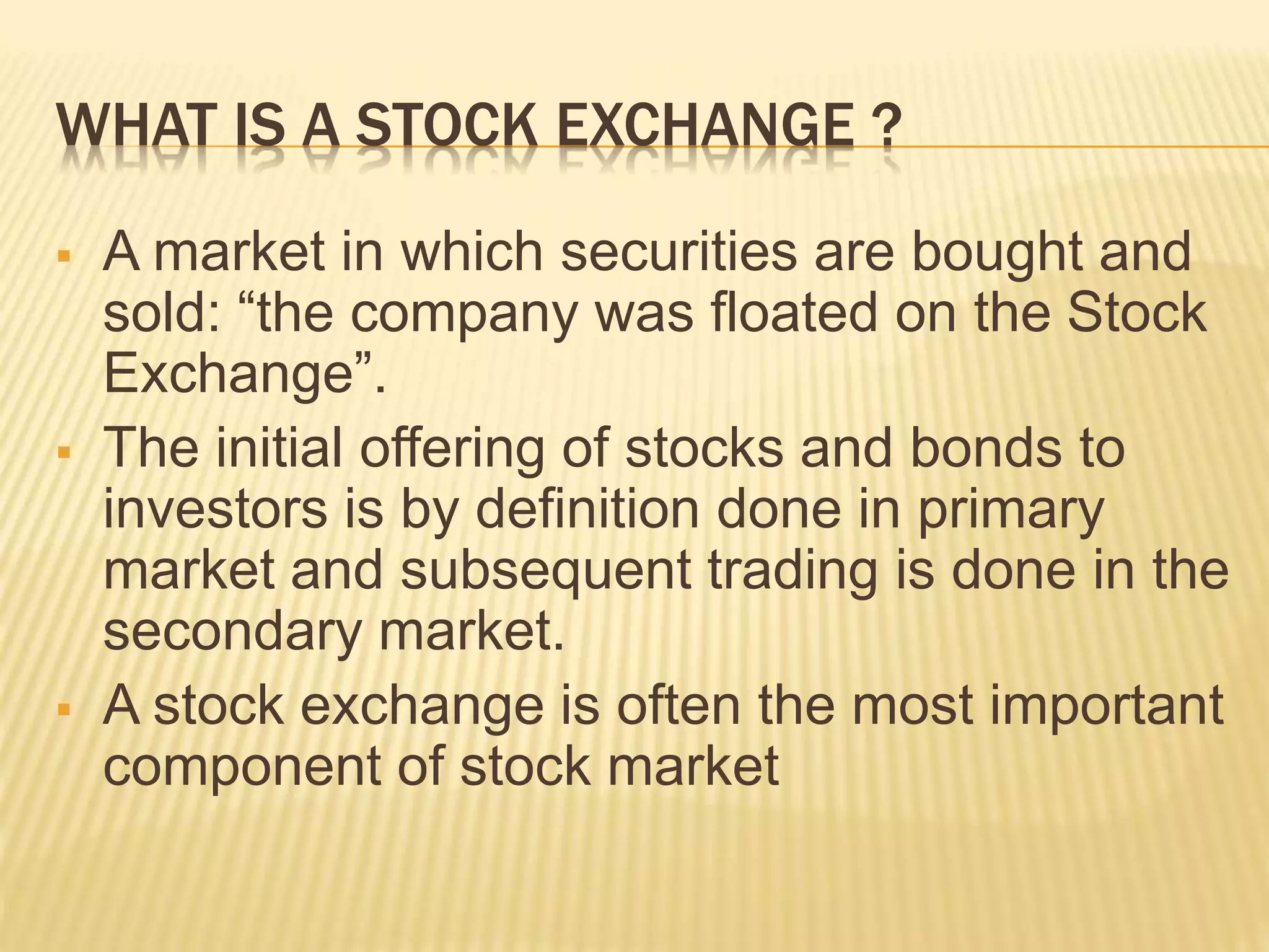Stock market | PPTX