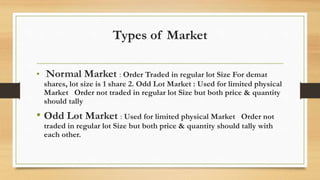 Stock market & | PPTX
