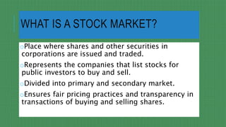 Stock market for beginners: | PPTX