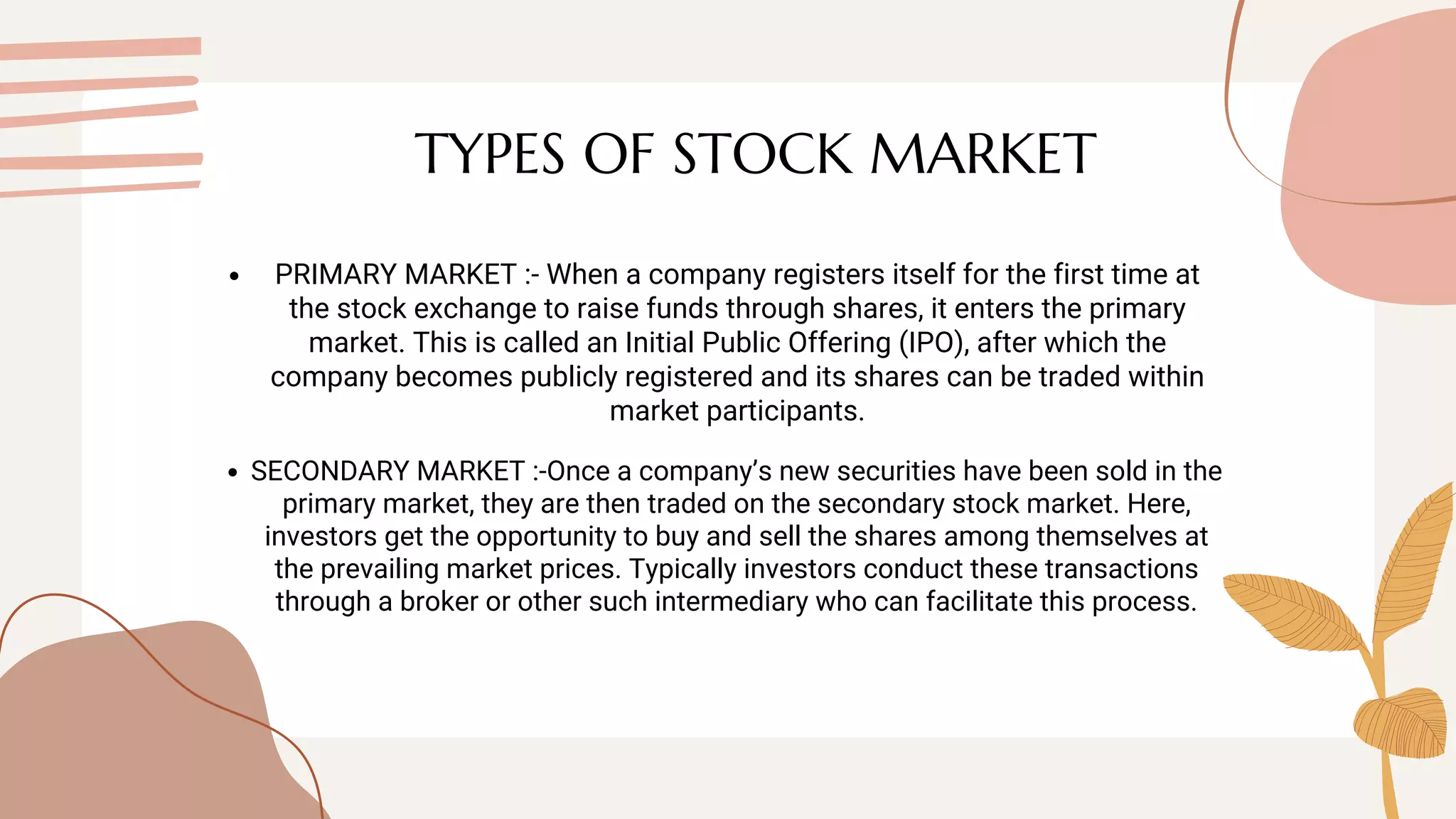 stock market.pdf | Stocks and Bonds | Personal Investing