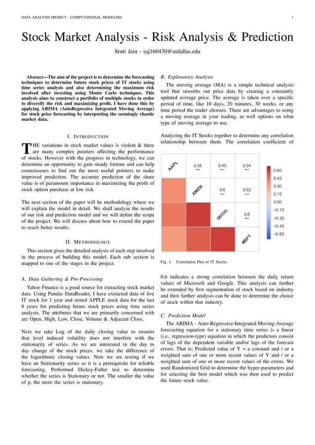 Stock market analysis | PDF