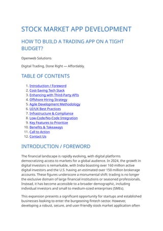 Stock Market App Development: The Practical Guide with Limited ...