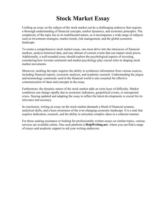 Stock Market Essay.pdf