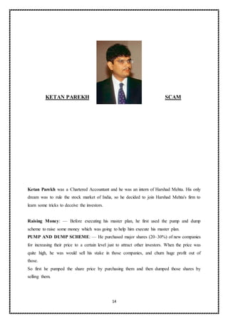 ASSIGNMENT ON STOCK MARKET FRAUD (Security Analysis & Portfolio ...