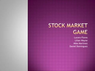 Stock Market Game Powerpoint | PPTX