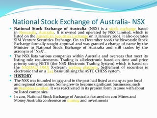 Stock Market in Australia | PPTX