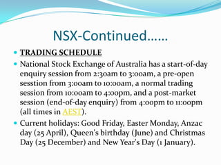 Stock Market in Australia | PPTX