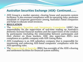 Stock Market in Australia | PPTX