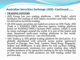 Stock Market in Australia | PPTX