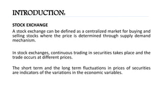 Stock Market Indices & its fluctuation | PPTX