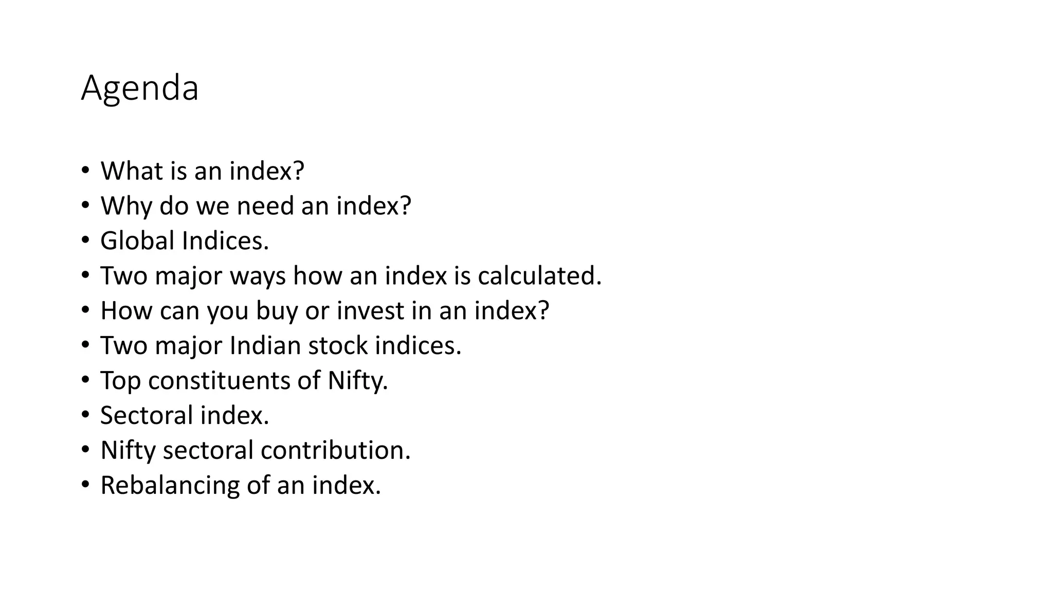 Stock market indices | PPTX