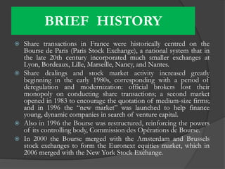 Stock Market in France | PPTX