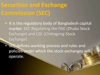 Stock market of bangladesh | PPTX