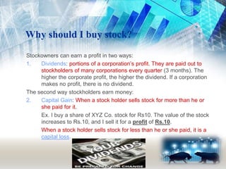 Stock market Basics | PPTX