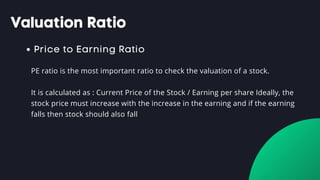 Stock market Ratio's | PDF