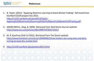 Stock market prediction using data mining | PPTX
