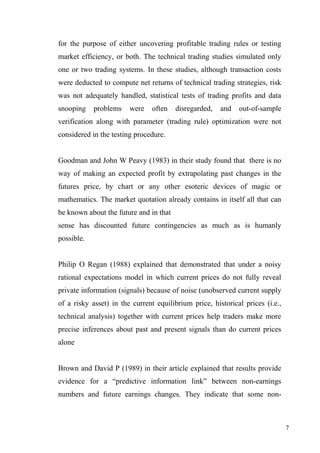 Stock market project for mba finance | DOC