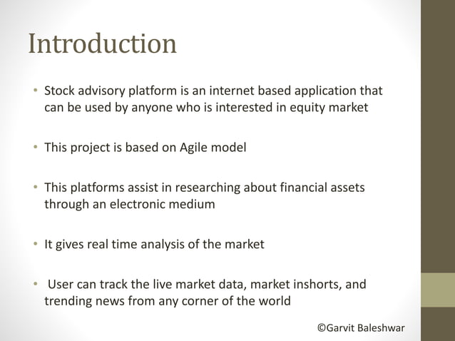 Stock market project | PPT