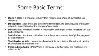 Stock Market Simplified Power point presentation | PPT