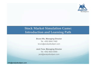Stock Market Smash Game Course Outline | PDF