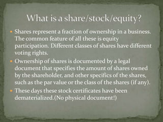 Investment Management Stock Market | PPTX