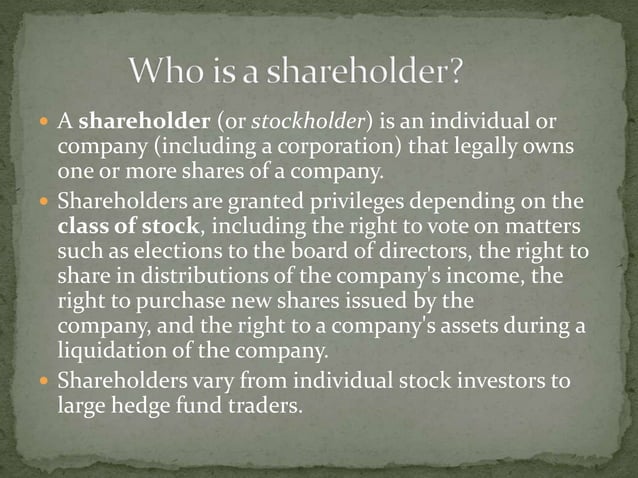 Stock markets presentation | PPTX