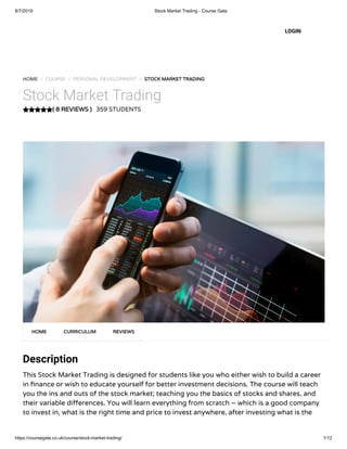 Stock Market Trading - Course Gate | PDF