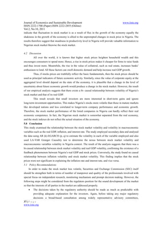 Stock market volatility and macroeconomic variables volatility in ...