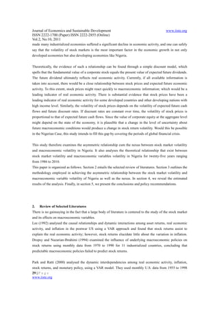 Stock market volatility and macroeconomic variables volatility in ...