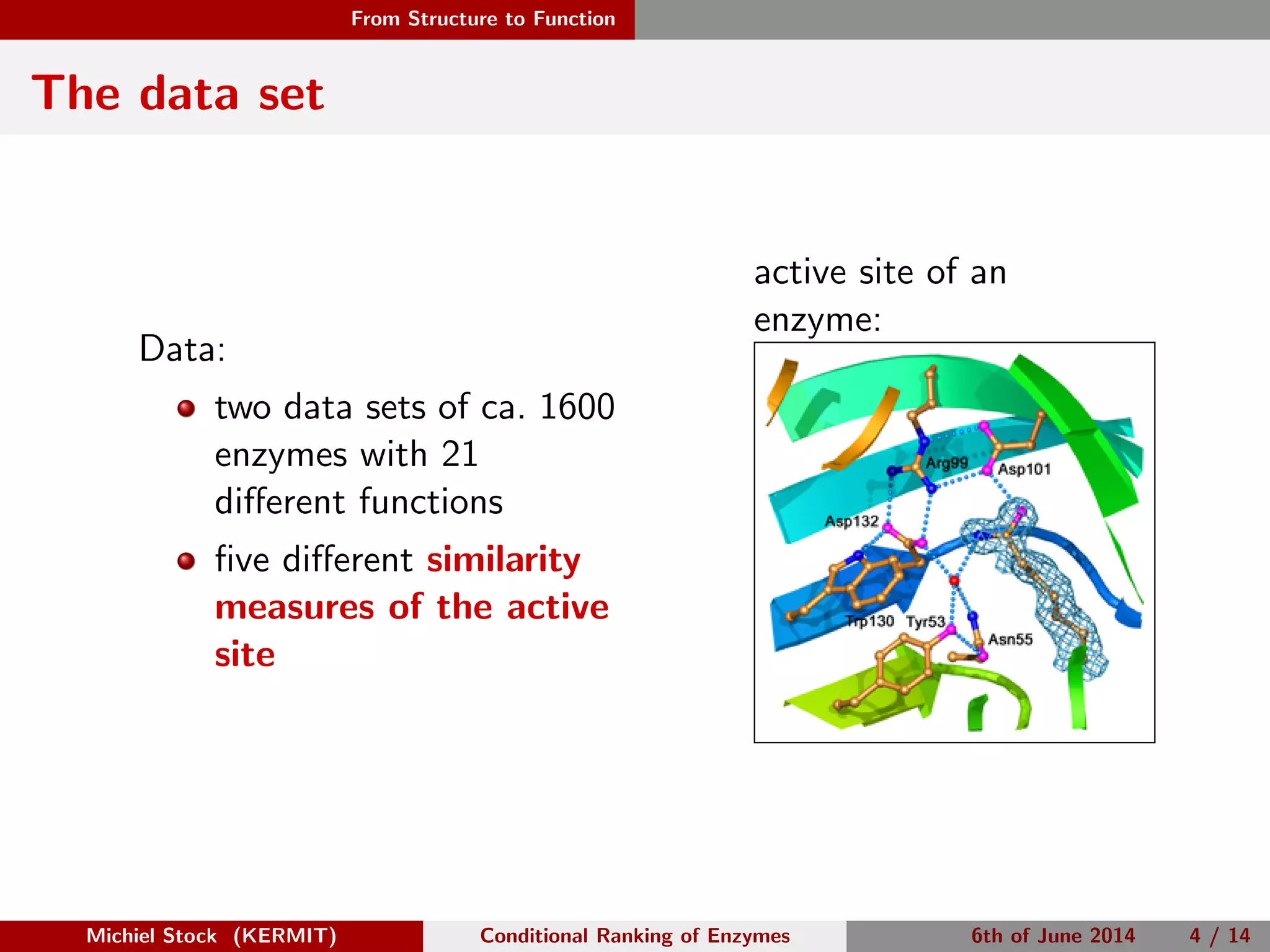 Enzyme Annotation using Conditional Ranking Algorithms | PPT