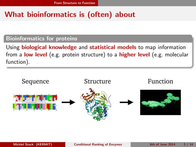 Enzyme Annotation using Conditional Ranking Algorithms | PPT
