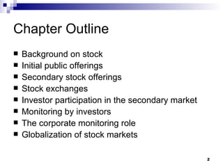 Stock offerings and monitoring investo r 6 | PPT
