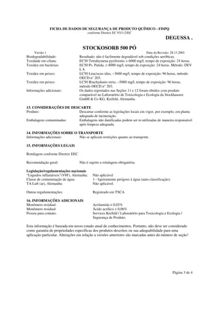 Stockosorb 500 po | PDF