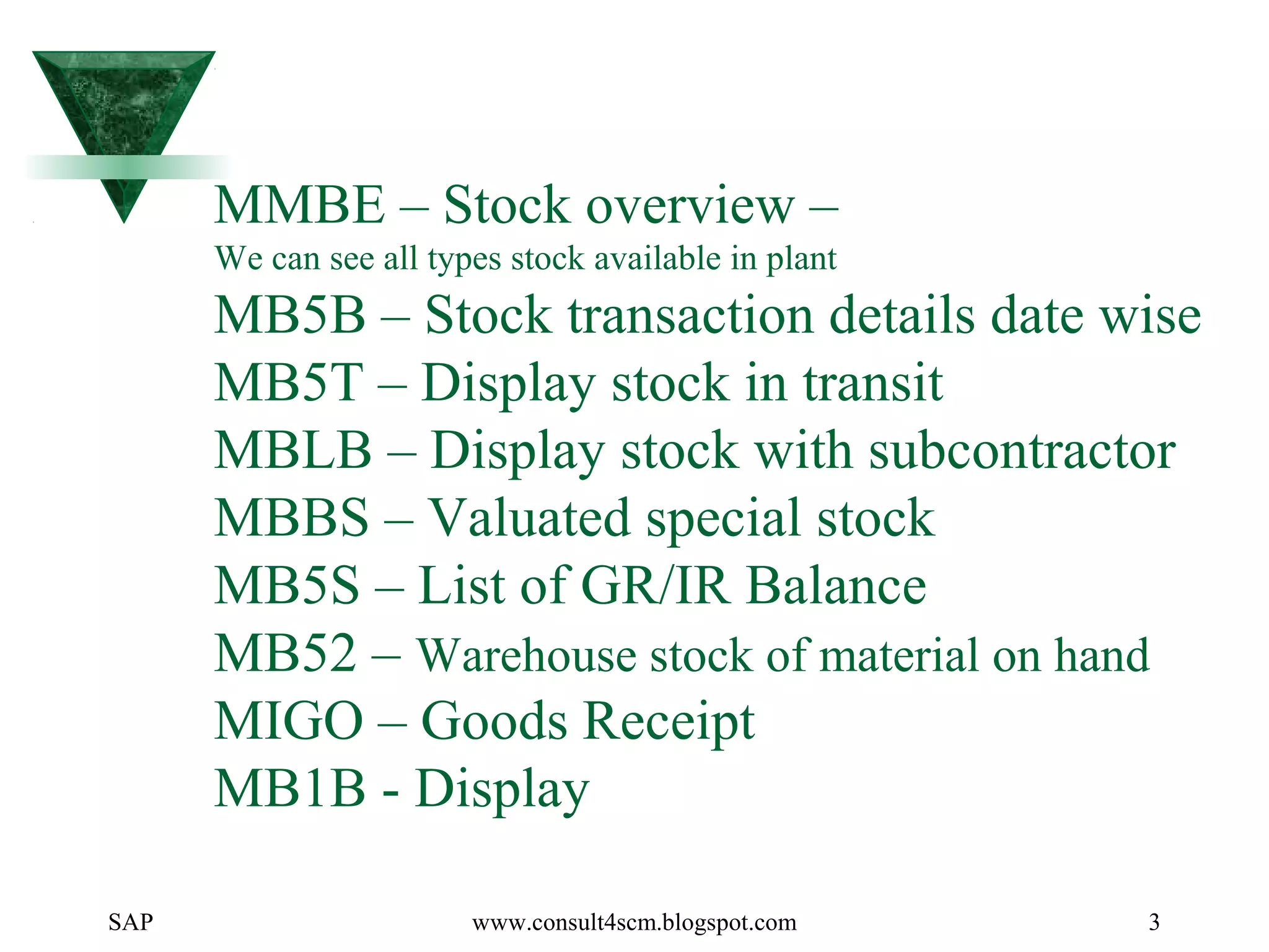 Stock overview | PPT