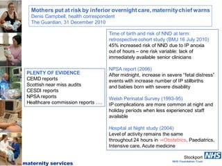 Improving safety in maternity services - Stockport NHS Foundation Trust ...