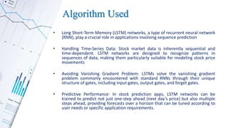 stock price prediction using machine learning | PPTX