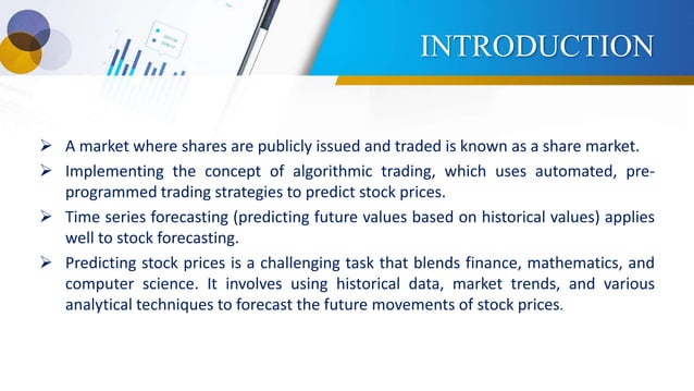 stock price prediction using machine learning | PPT