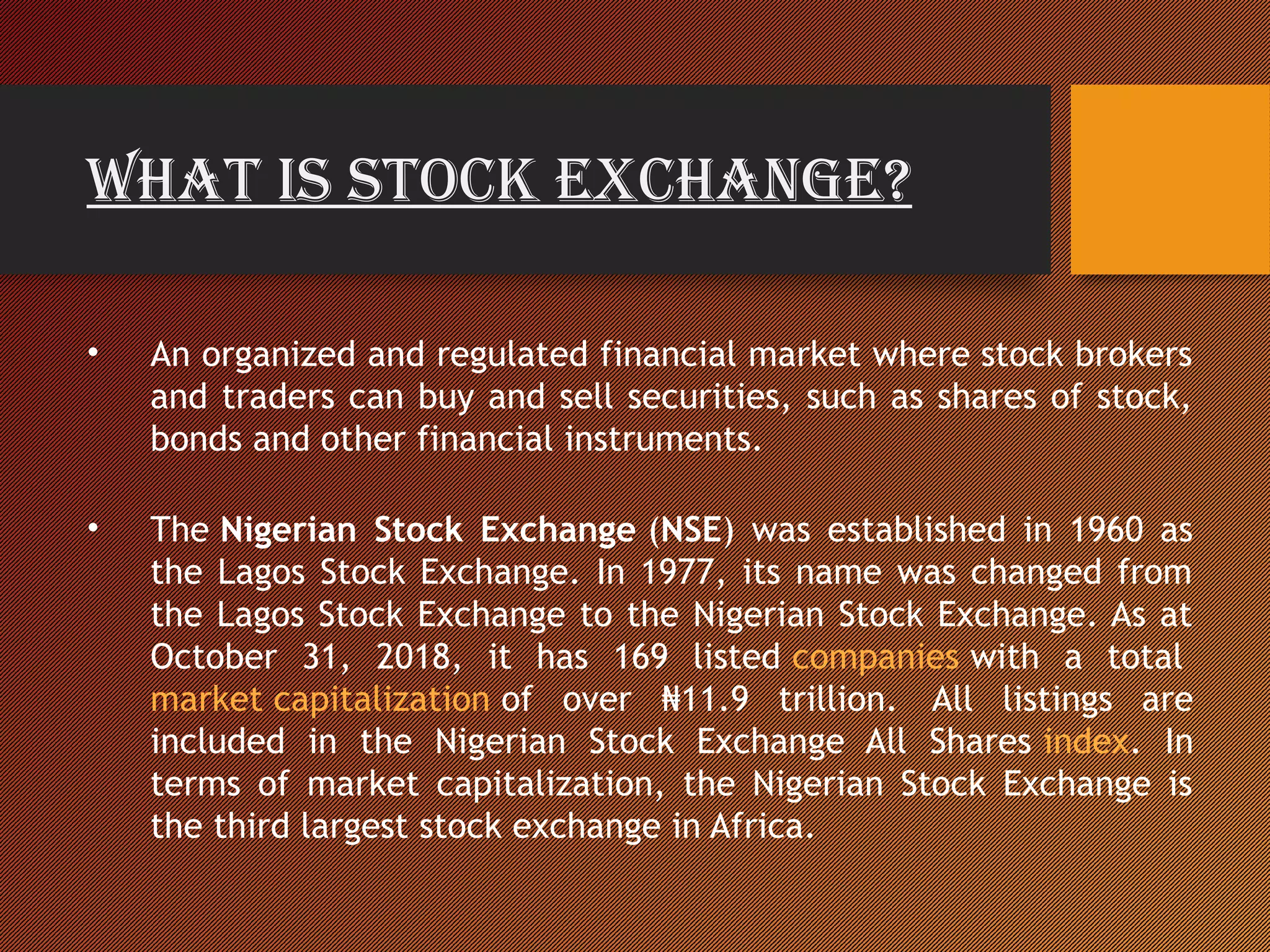Nigerian Stock Exchange | PPT