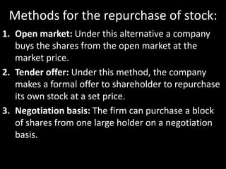 Stock repurchase | PPTX