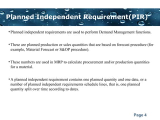 Stock requirements list md04 | PPT