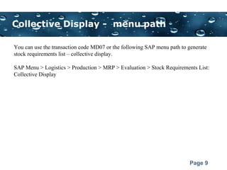 Stock requirements list md04 | PPT