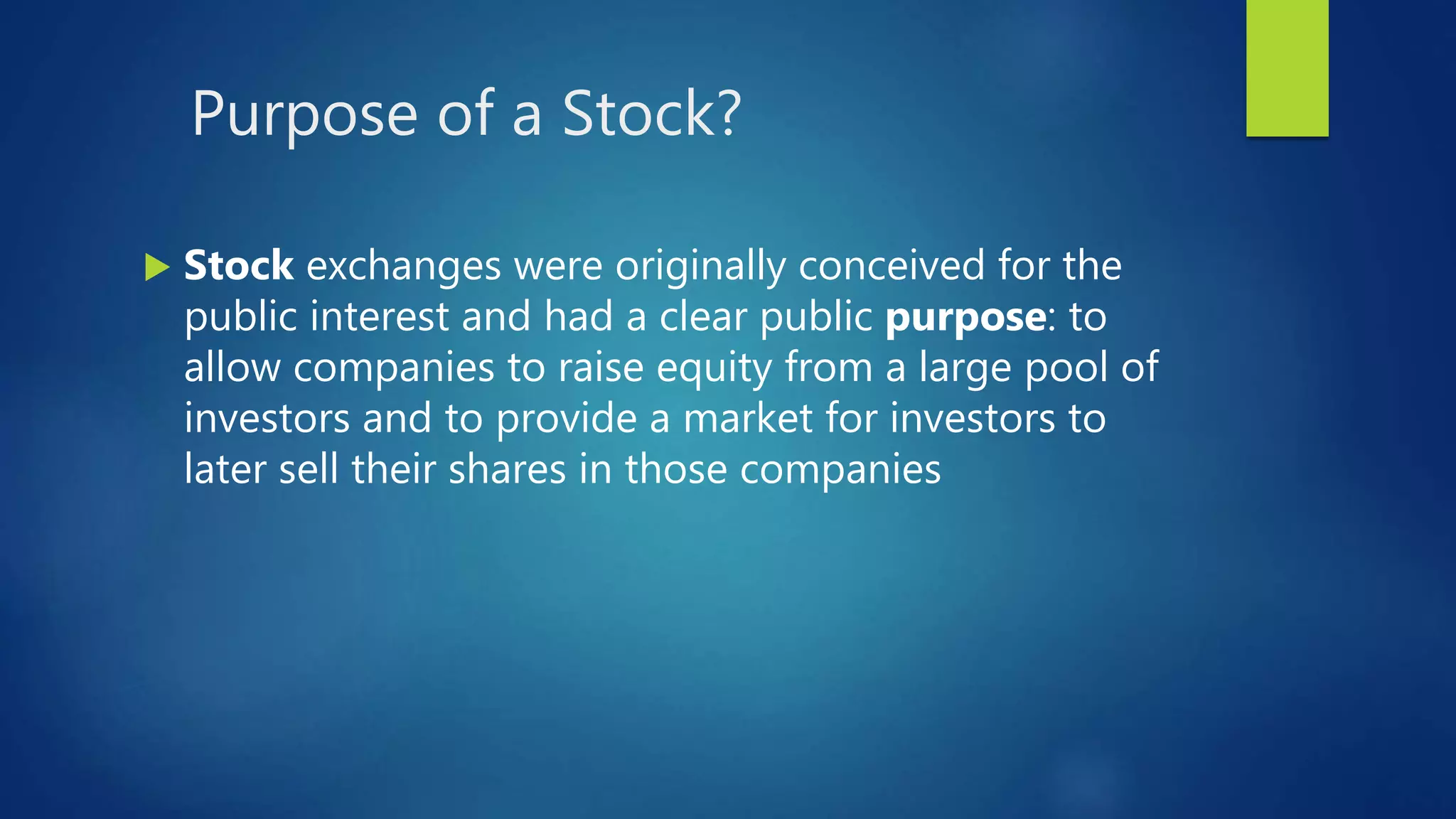Stocks | PPTX | Stocks and Bonds | Personal Investing