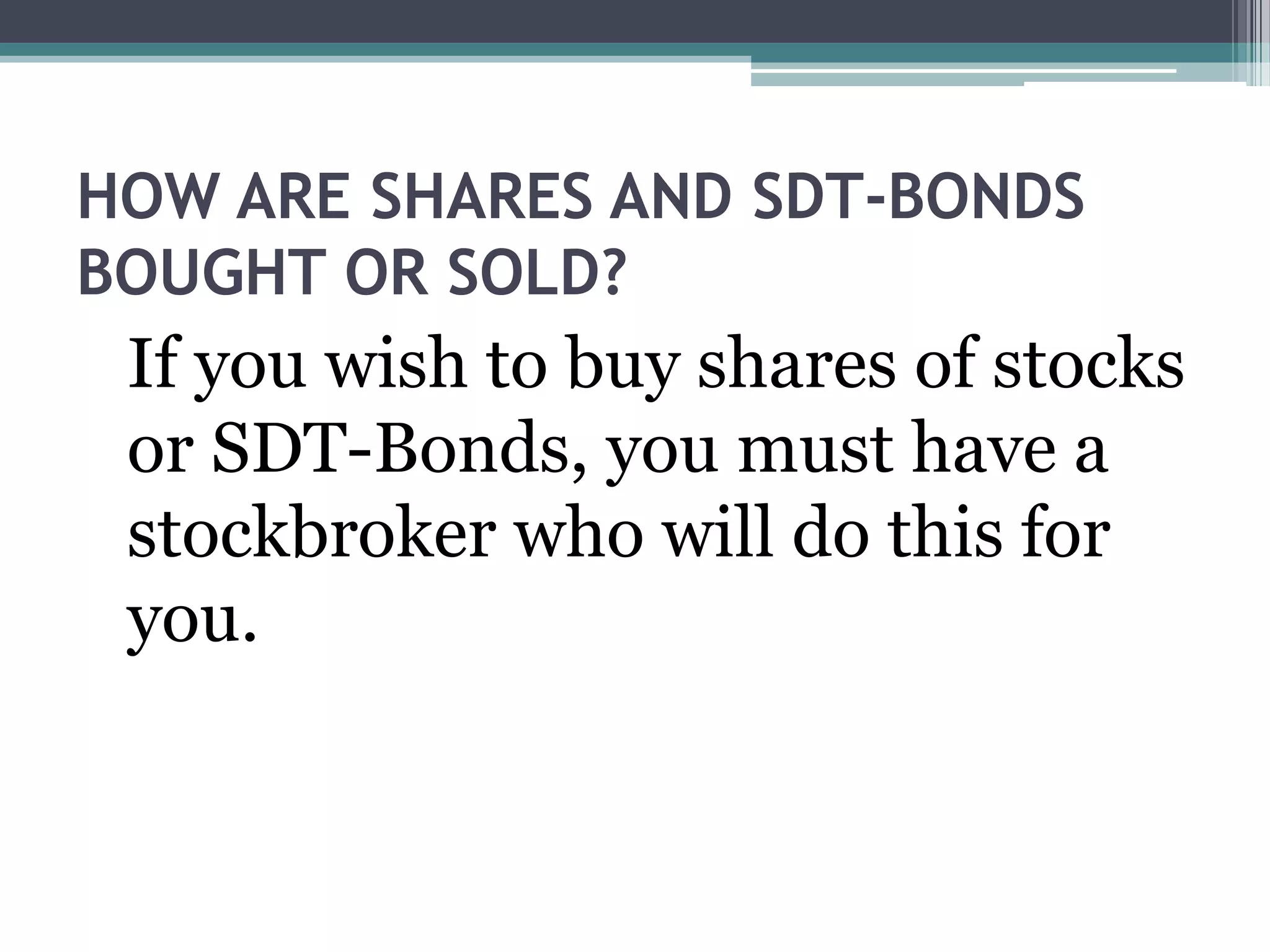 Stocks and bonds | PPTX