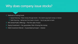 Stock Market for Beginners | PPT