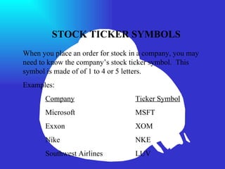 Stocks & bonds | PPT