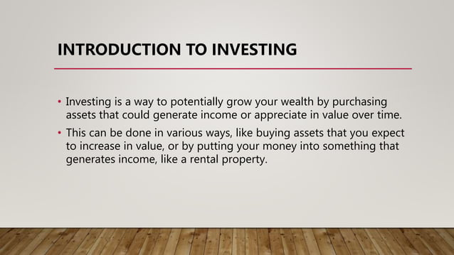Introduction to Stocks, Bonds, Mutual funds | PPTX