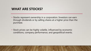 Introduction to Stocks, Bonds, Mutual funds | PPTX