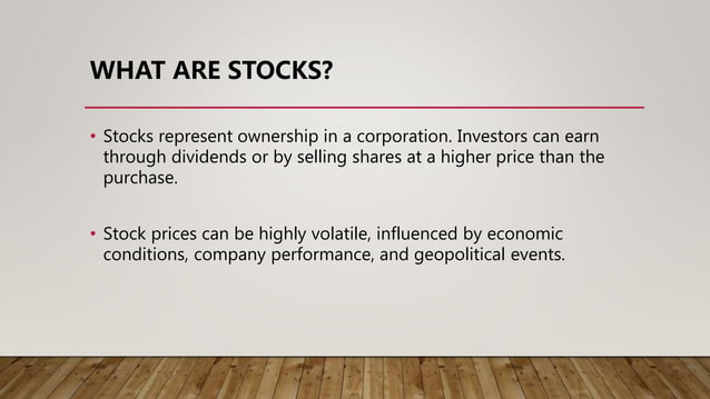 Introduction to Stocks, Bonds, Mutual funds | PPTX