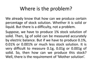 Stock Solution Calculation in Dyeing | PPT
