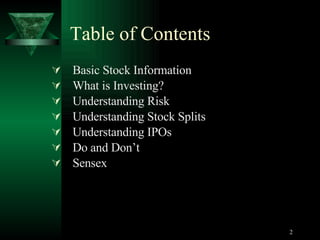 An Introduction to Stock market Investment | PPT